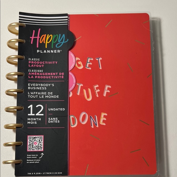 Happy Planner | Office | Happy Planner Red And Gold Get Stuff Done ...